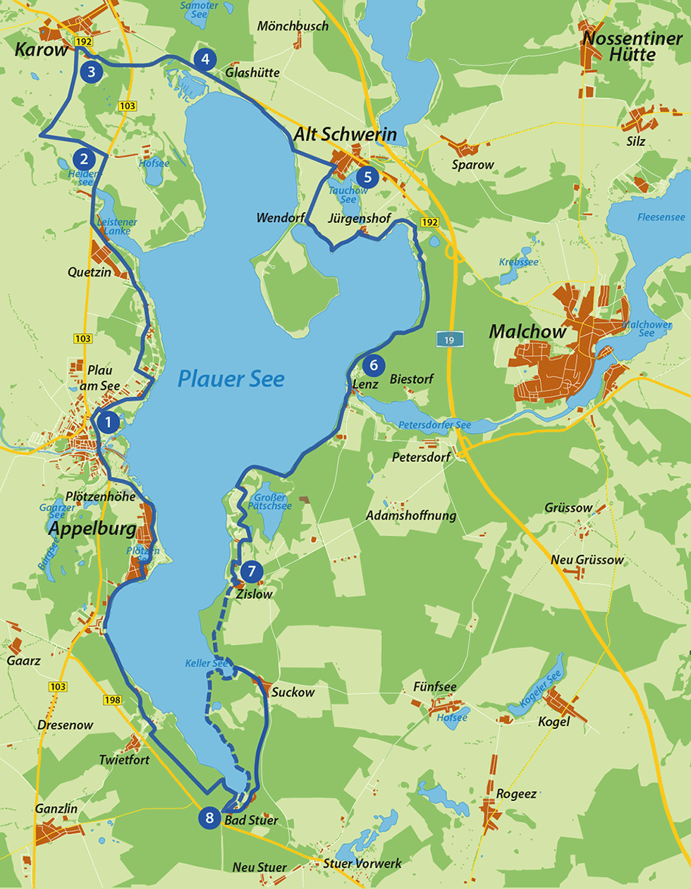 Radtour um den Plauer See